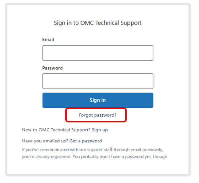 How to Sign up / Setting up new password – Marine & Tech Support Center